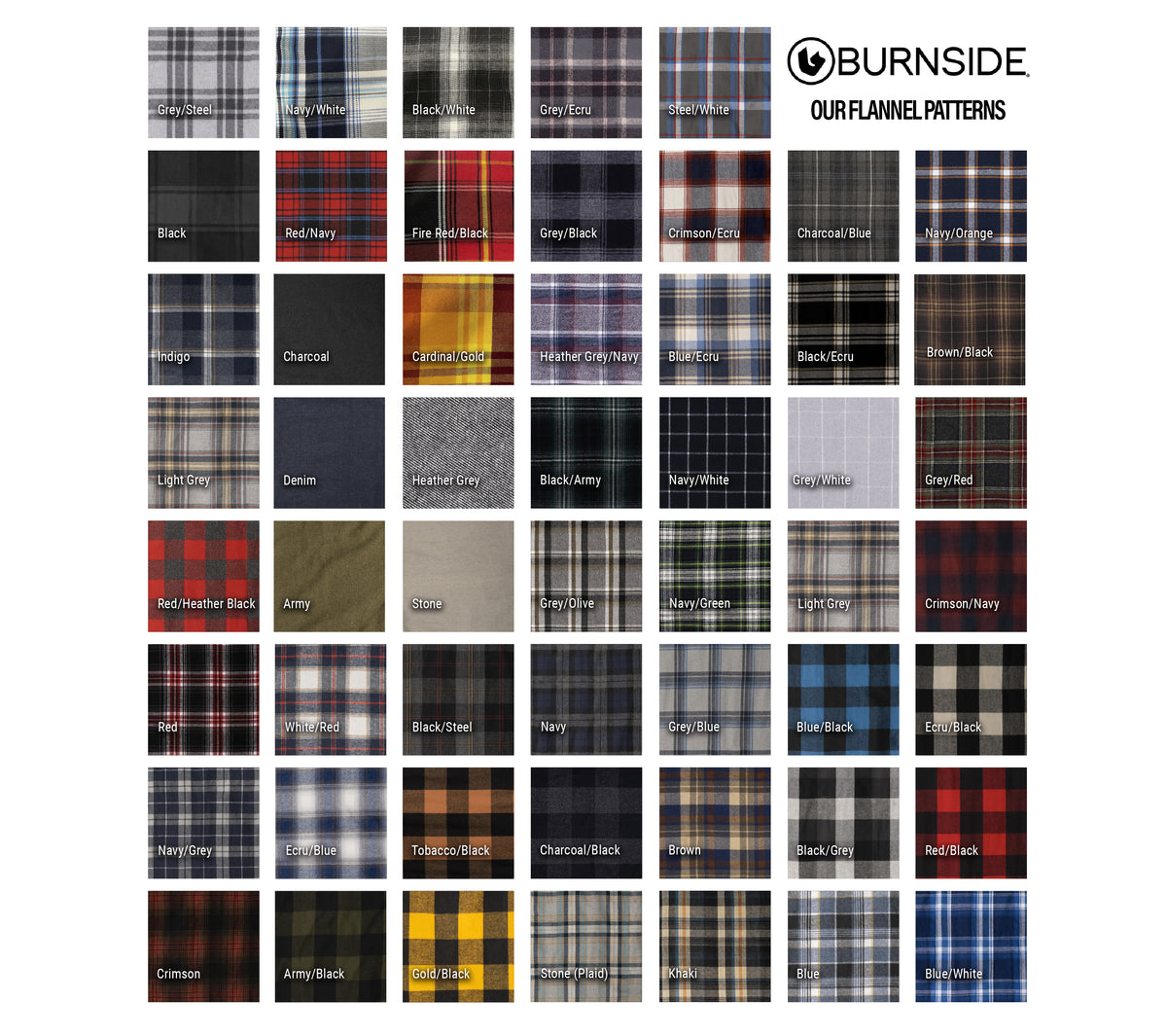 Our Flannel Patterns | Burnside Sierra Pacific Apparel
